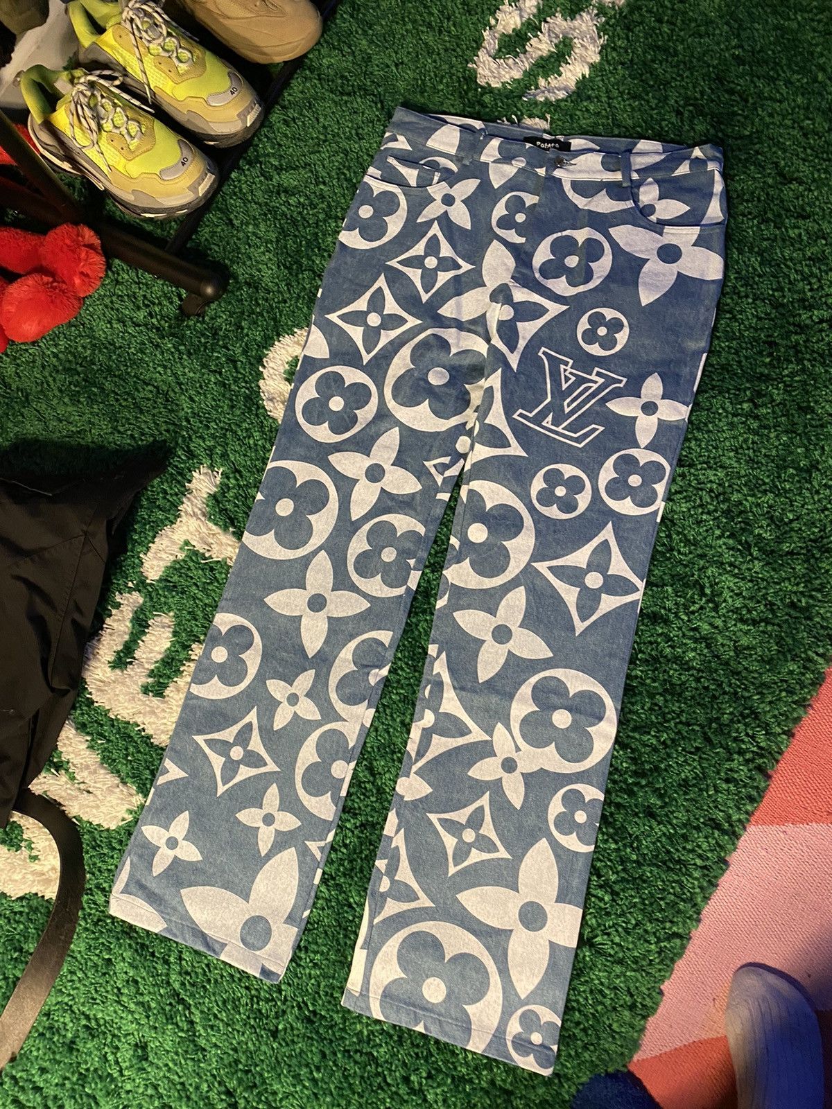 Imran Potato POTATO LV MONOGRAM DENIM JEANS | Grailed