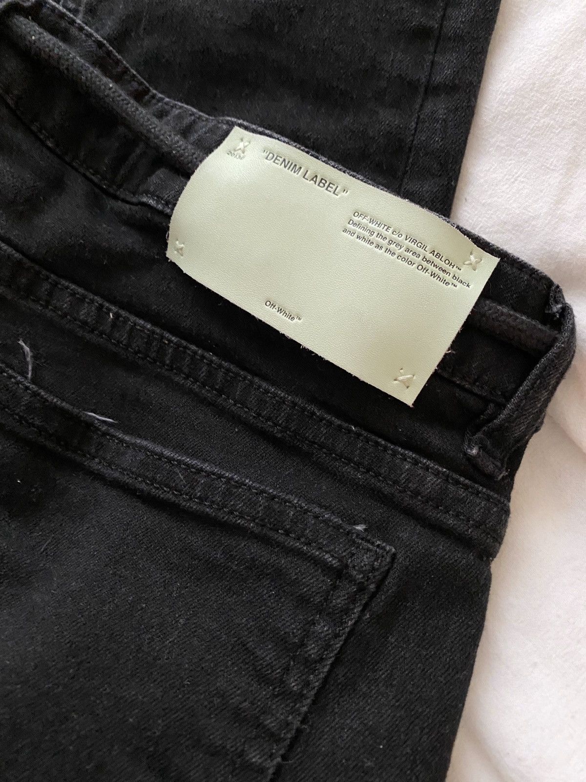 Off-White OFF-WHITE Main Label ℅ Virgil Abloh Diagonal Stripes Denim ...