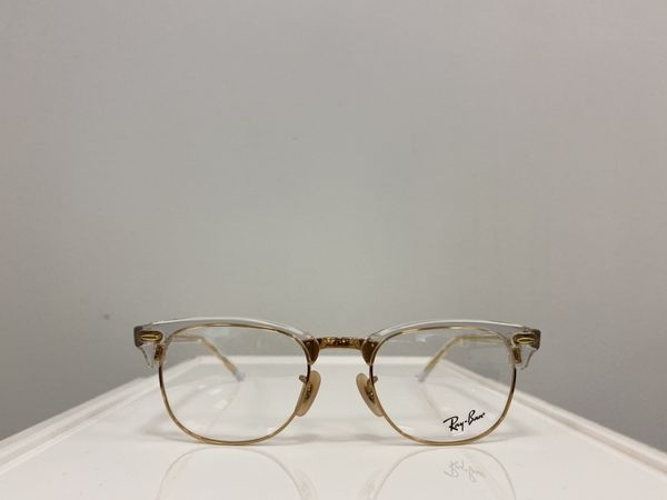 RayBan NEW Ray Ban Clubmaster Clear Translucent Glasses Eyeglasses ...