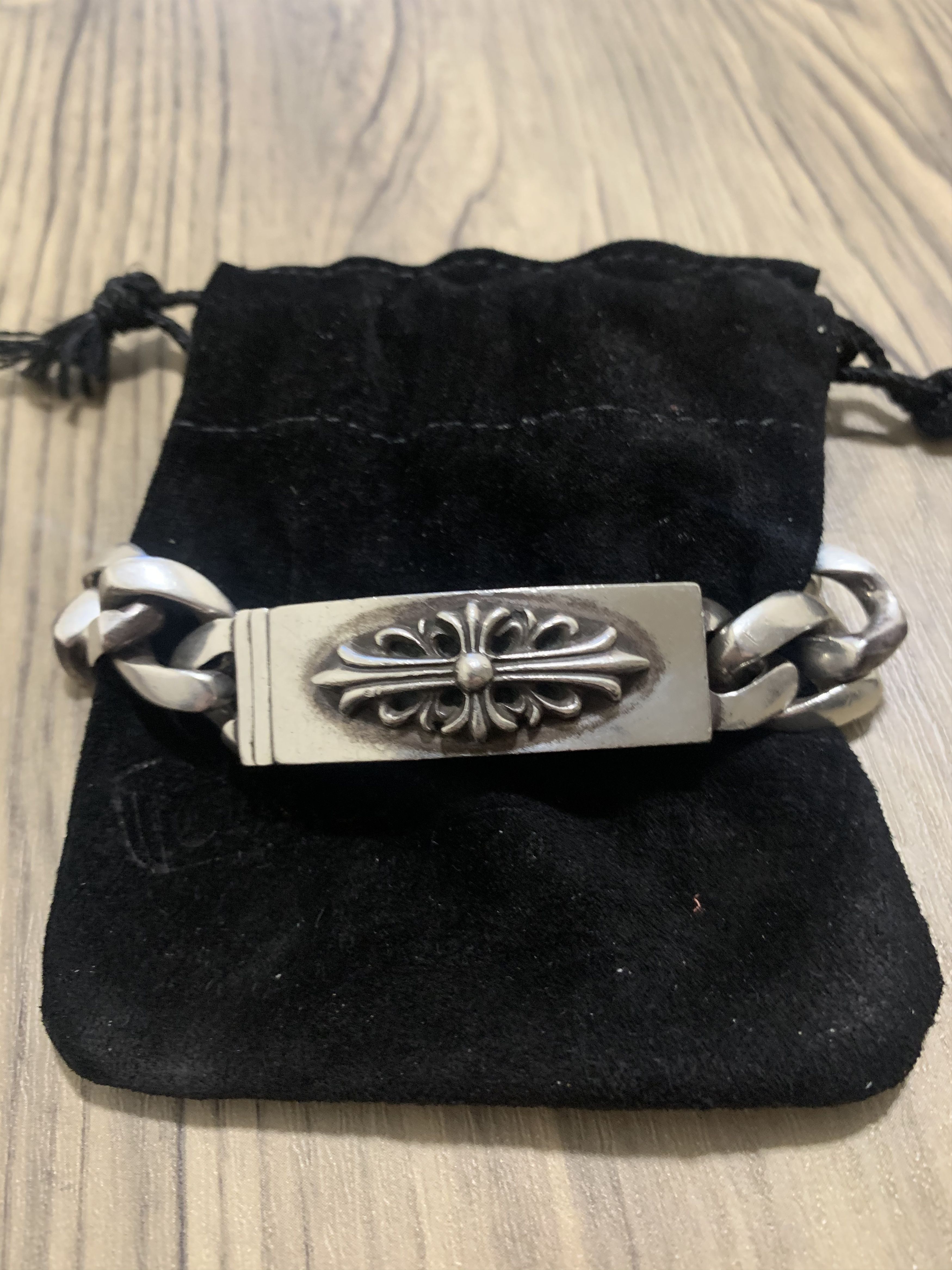 Chrome Hearts Chrome Hearts Cuban Link Floral ID Bracelet | Grailed