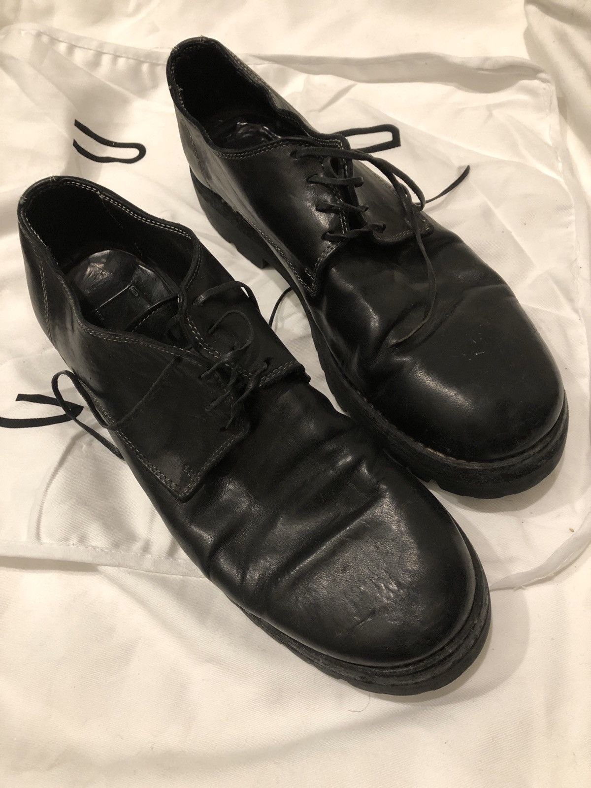 Guidi Guidi 792V Donkey Full Grain Derbies Vibram Sole Black | Grailed