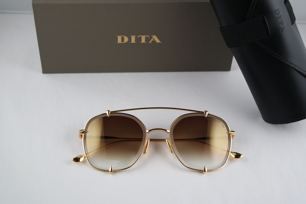 Dita NEW! $525 Dita Talon Two Aviator Sunglasses in Gold Mirror | Grailed