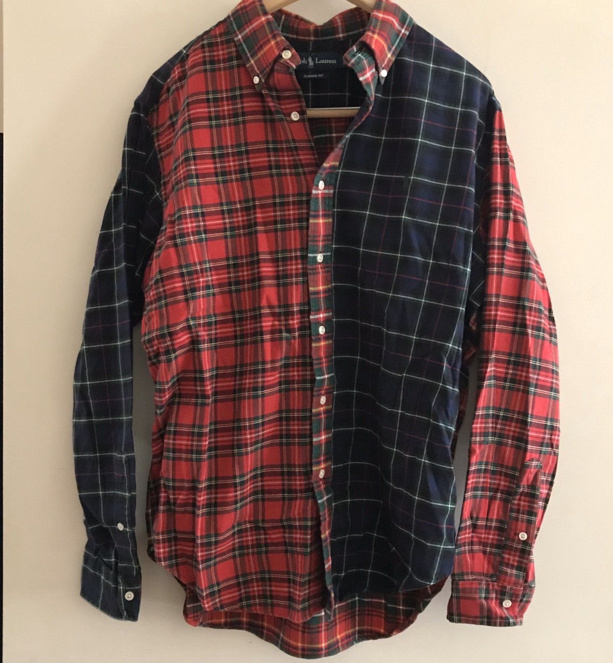 Polo Ralph Lauren Rare Vntg Polo Ralph Lauren Patchwork Plaid Flannel ...