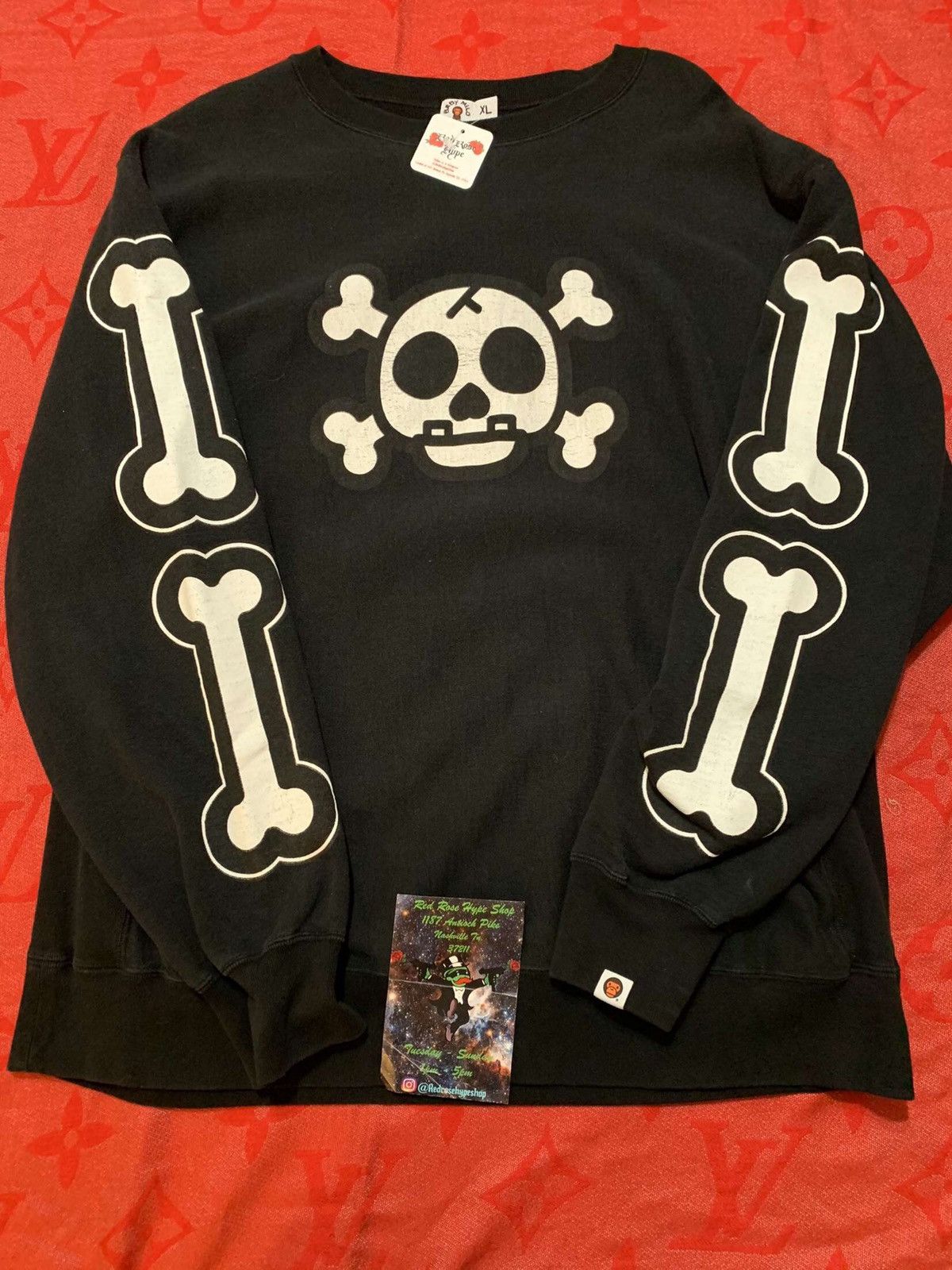 Bape *RARE* Bape Baby Milo Skeleton Crewneck | Grailed