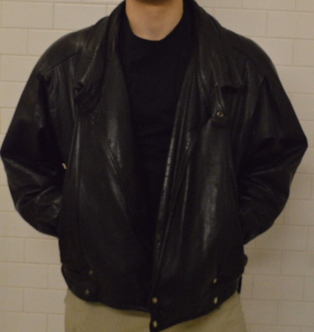 Other RUFFO Vintage Leather bomber/biker Jacket | Grailed