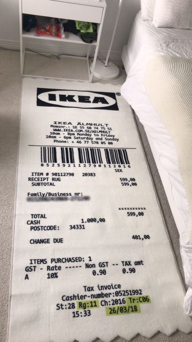 Ikea Virgil Abloh x IKEA MARKERAD Receipt Rug | Grailed