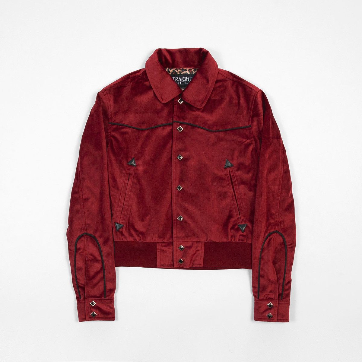 Straight To Hell Jackson Velvet Jacket - Burgundy | Grailed