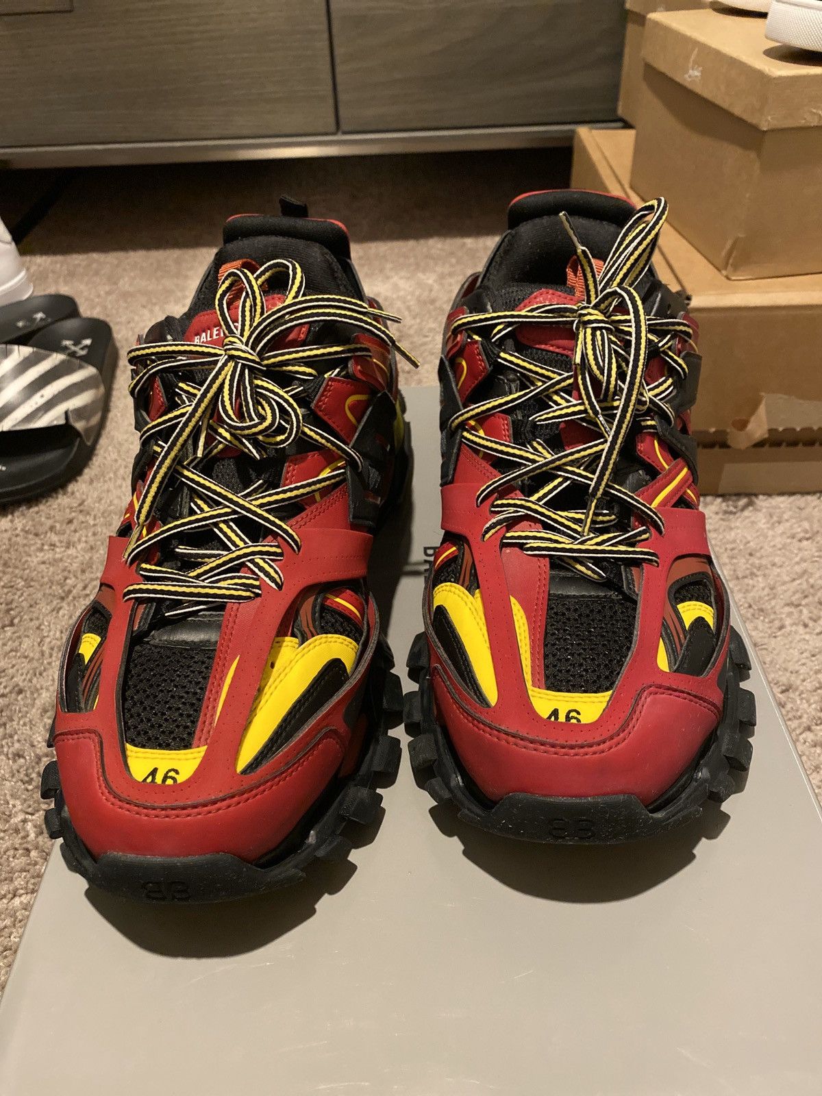 Balenciaga Track Runners Red | Grailed