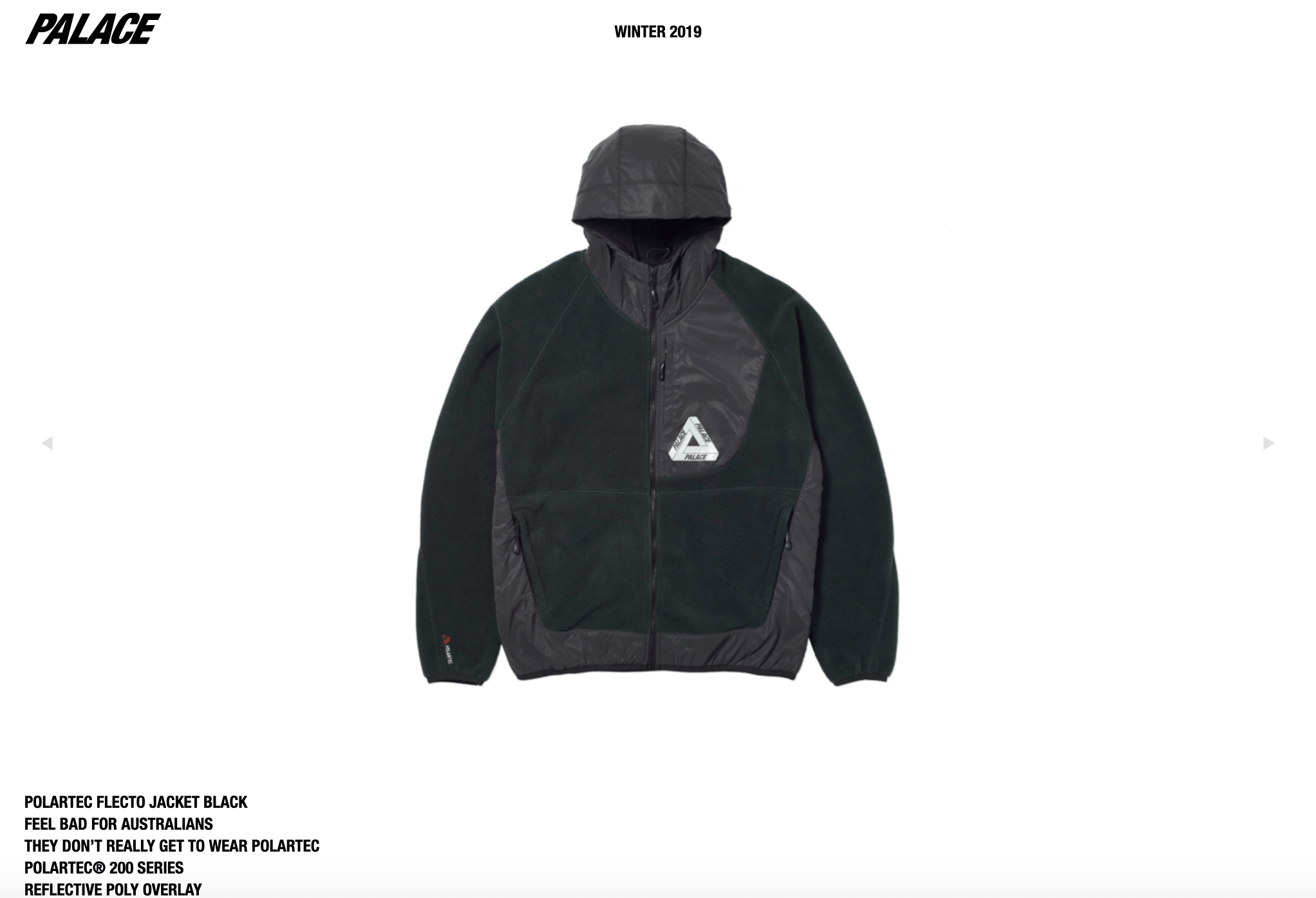 Palace Palace Polartec Flecto Jacket Black Reflective | Grailed