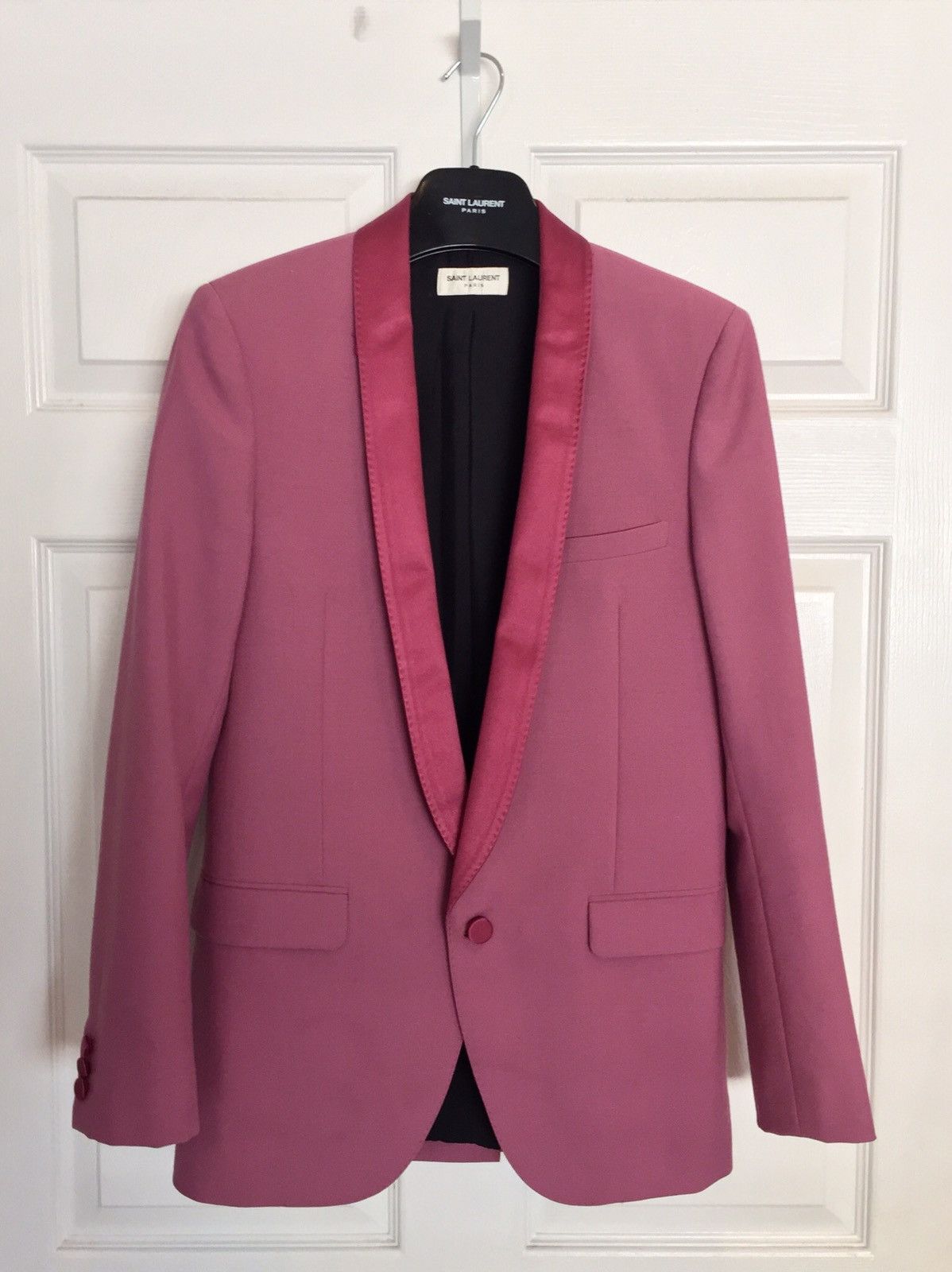 Saint Laurent Paris Pink Le Smoking Jacket | Grailed