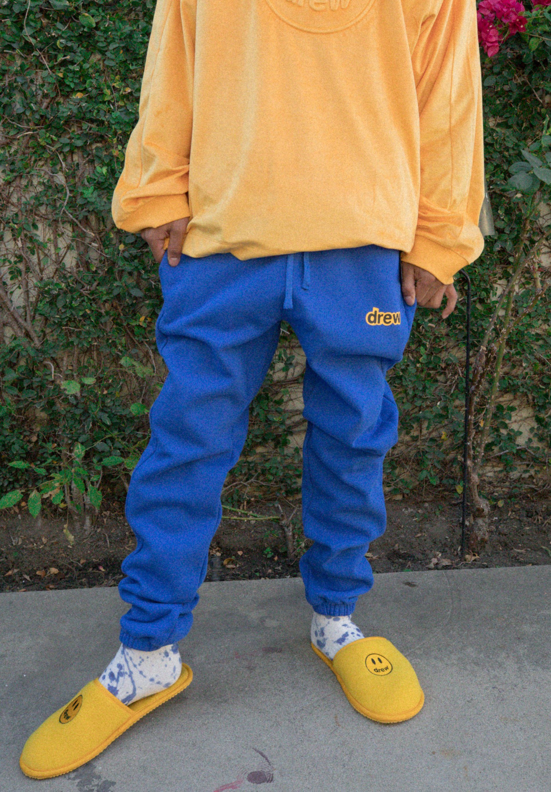 Justin Bieber Drew house secret sweatpants royal blue Justin bieber ...