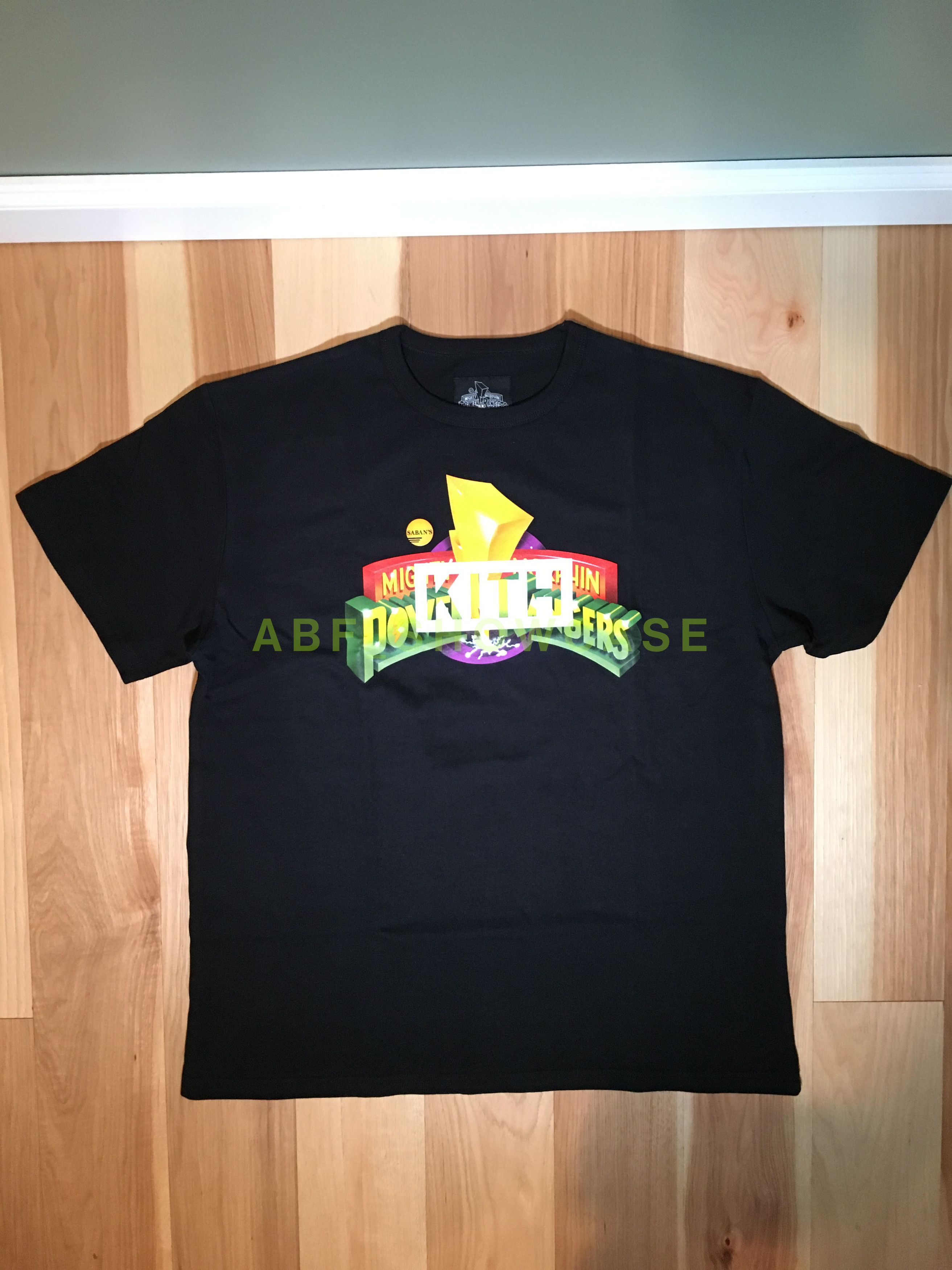 Kith Power Rangers Logo Tee - Black | Grailed