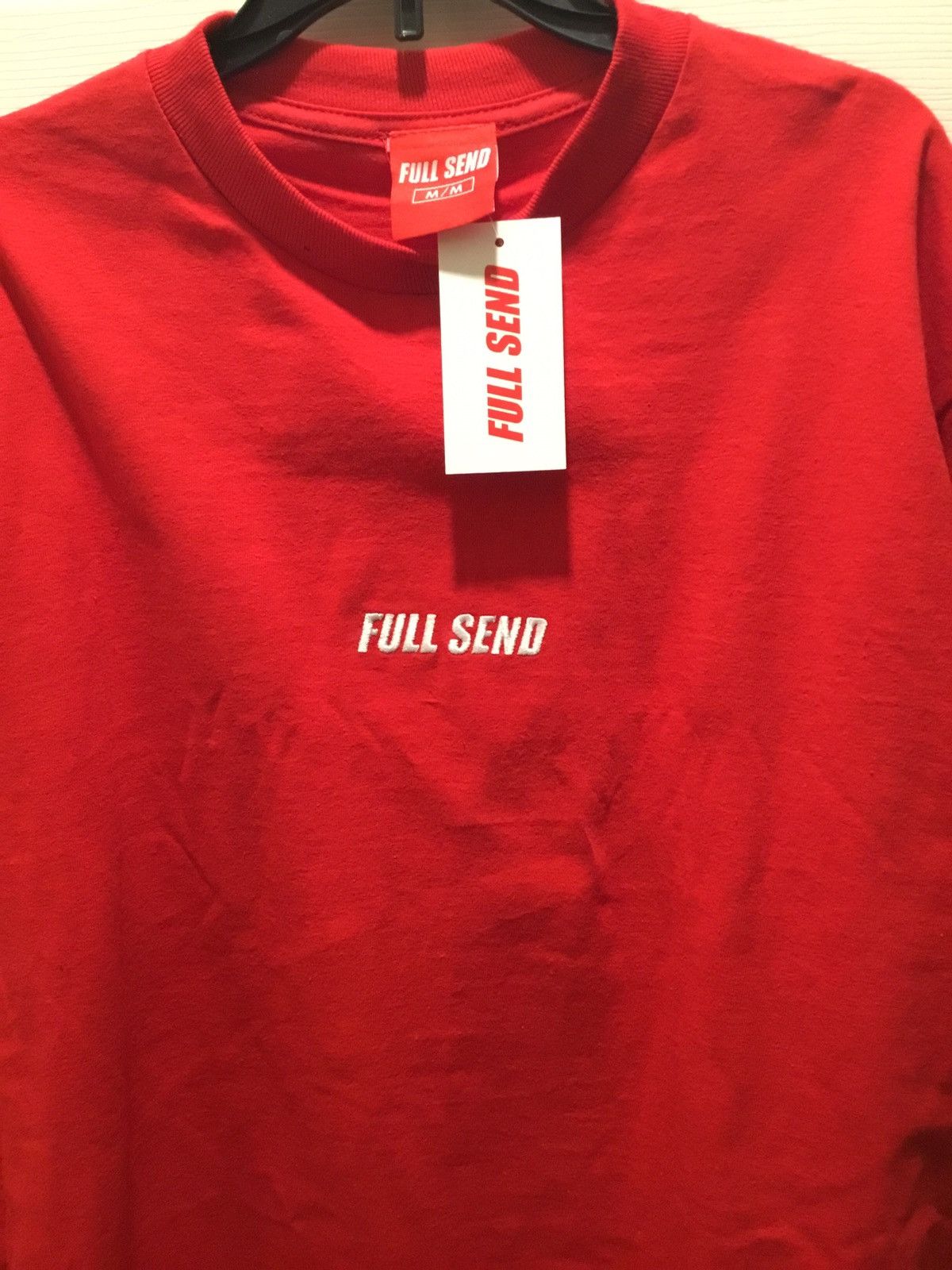Full Send by Nelk Boys Full Send Logo Long Sleeve Tee Red | Grailed