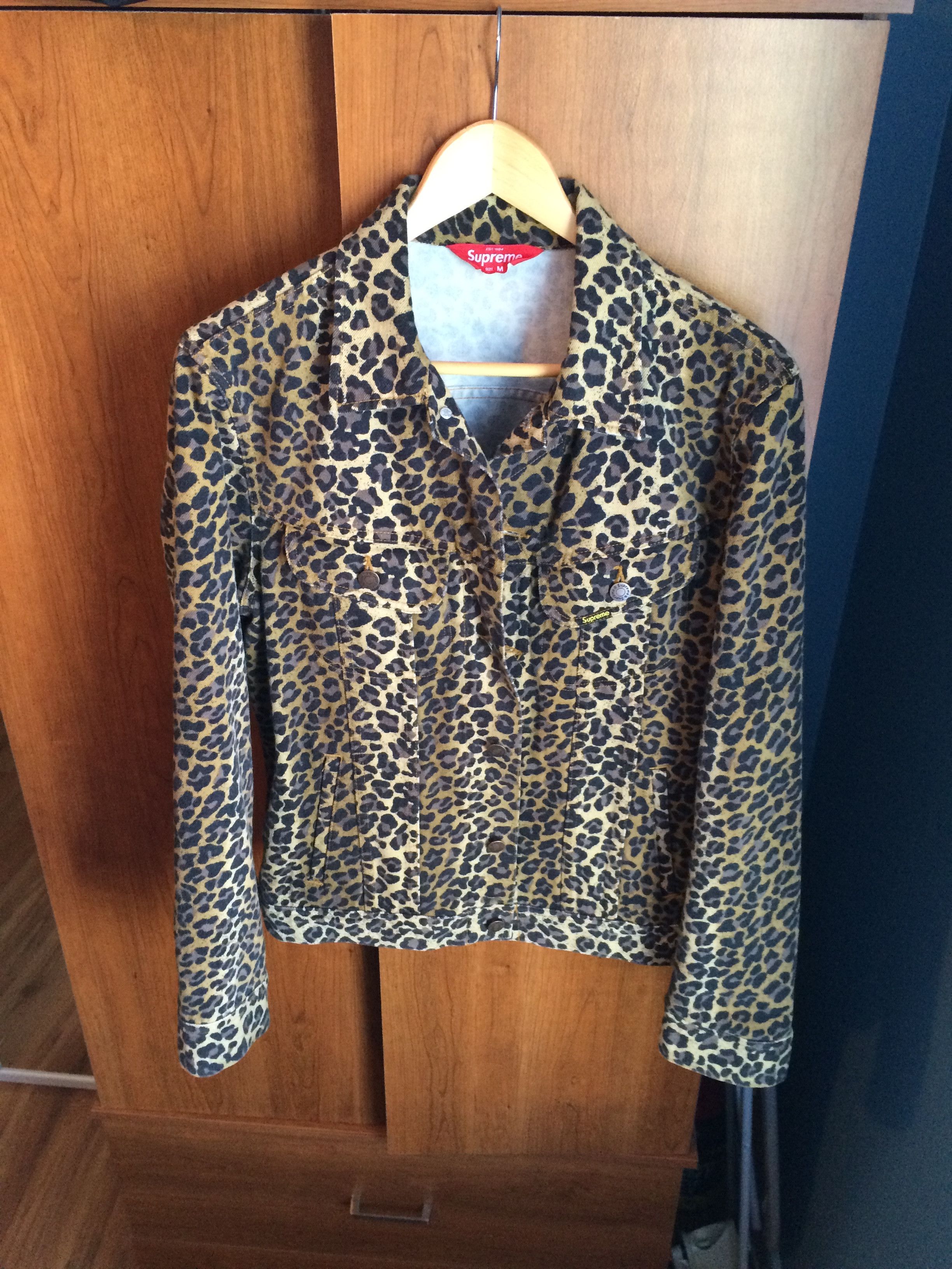 Supreme Leopard Print Denim Jacket | Grailed