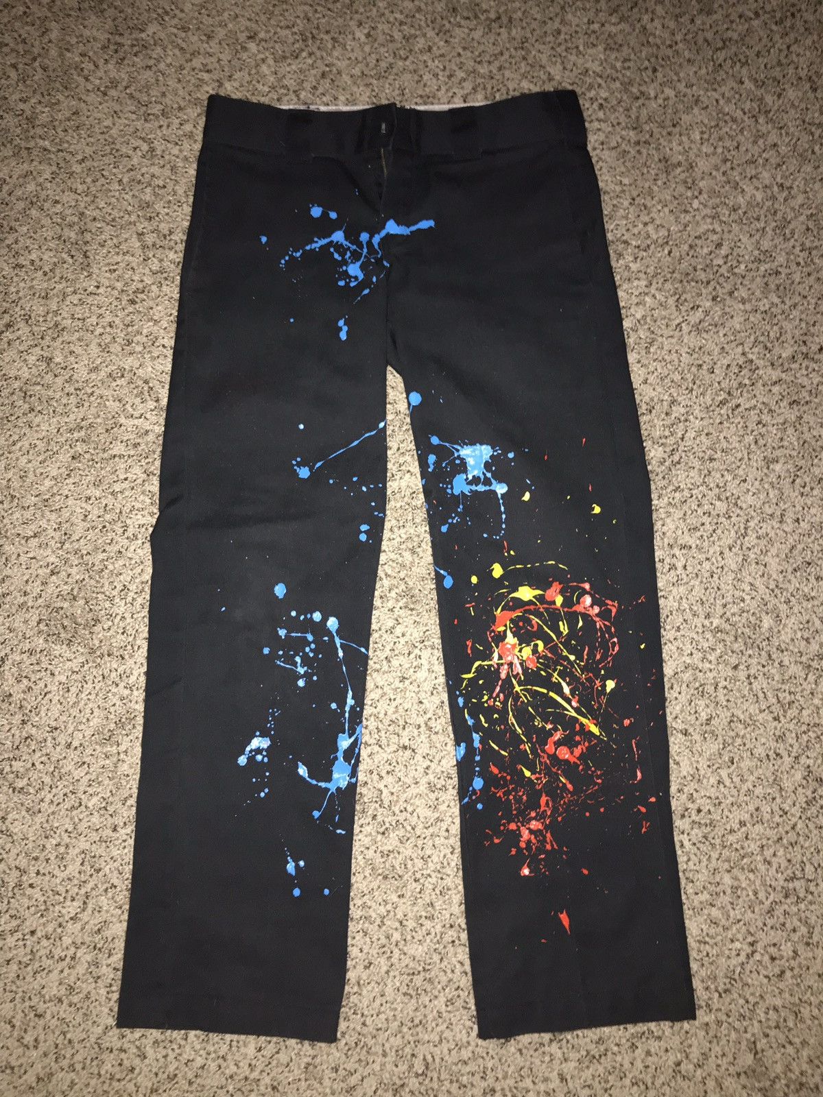 Custom × Dickies Custom hand painted splatter pants | Grailed