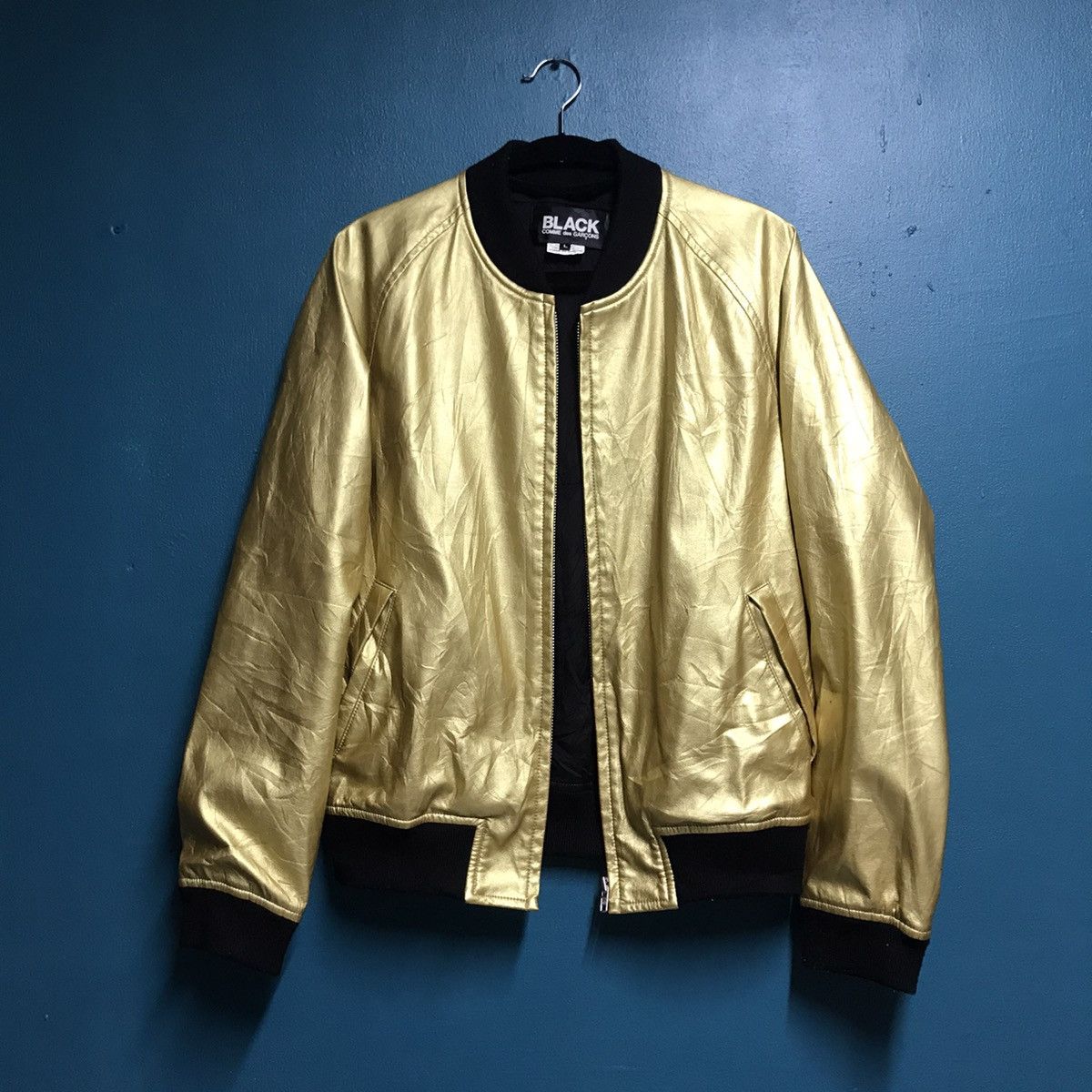 Comme des Garcons CDG GOLD Bomber Leather Jacket | Grailed