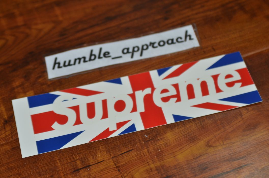 Supreme Supreme Union Jack UK Box Logo Sticker Japan Exclusive | Grailed