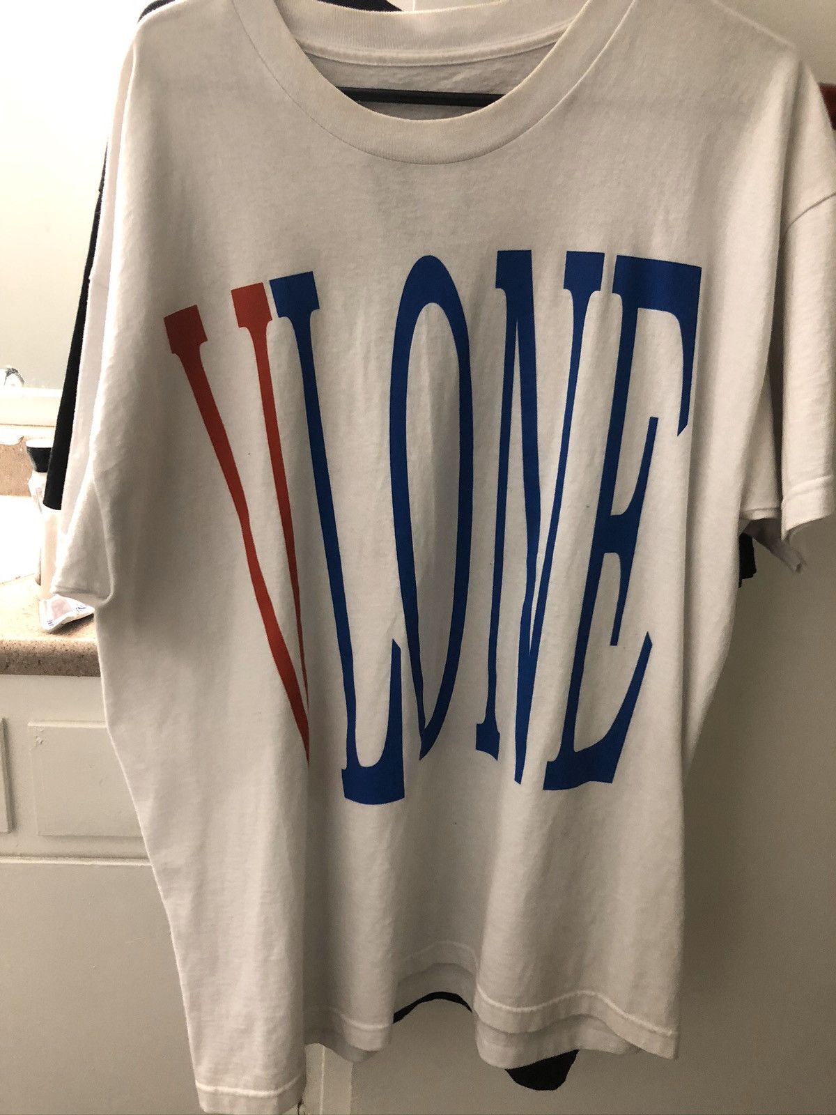 Vlone Vlone rare white/blue/red | Grailed