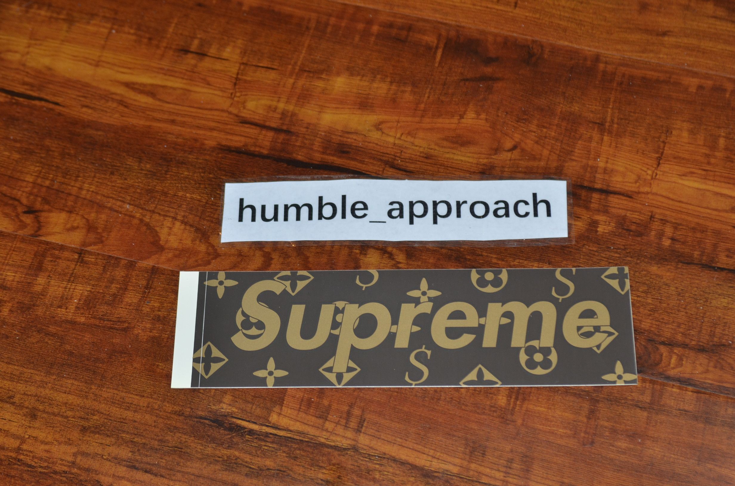 Supreme Supreme Louis Vuitton LV Monogram Box Logo Sticker Brown | Grailed