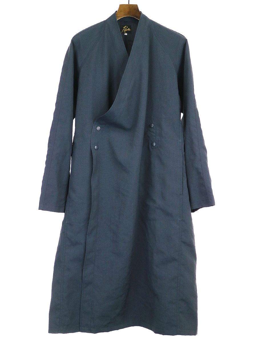 Needles Coat Navy Long Wrap Around Button Closure | Grailed