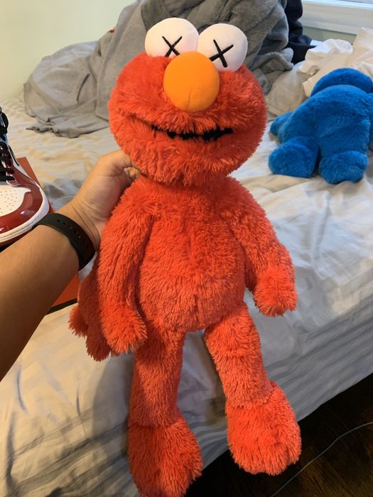 Kaws Sesame Street Elmo Plush Toy | Grailed