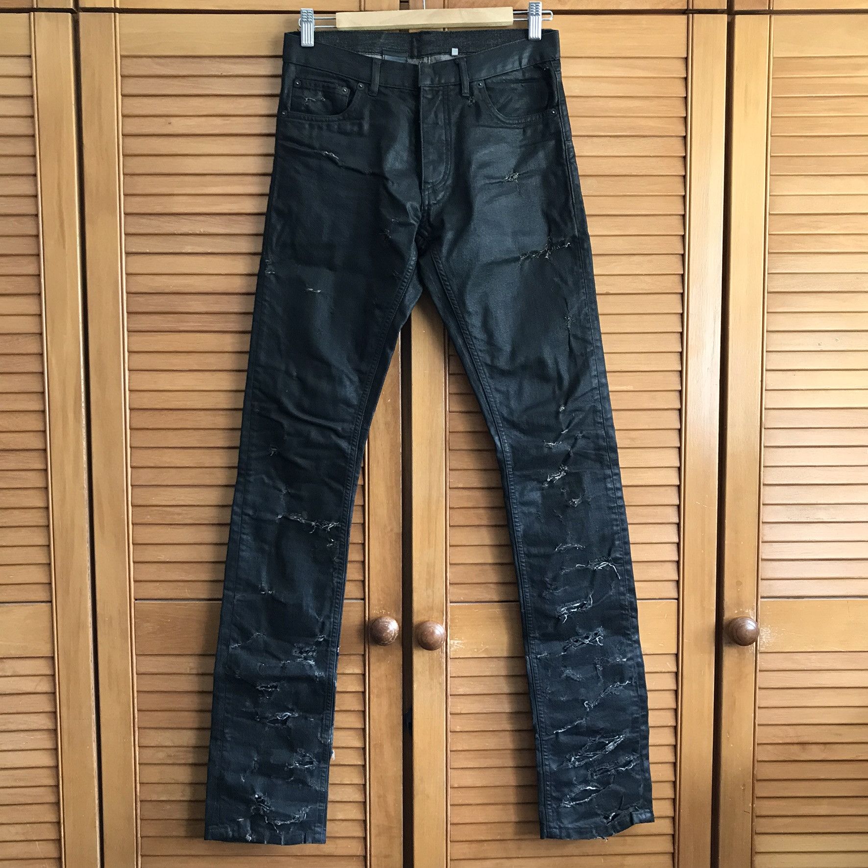 Dior × Hedi Slimane 2004 Dior Homme Hedi Slimane Runway Destroyed Jeans ...