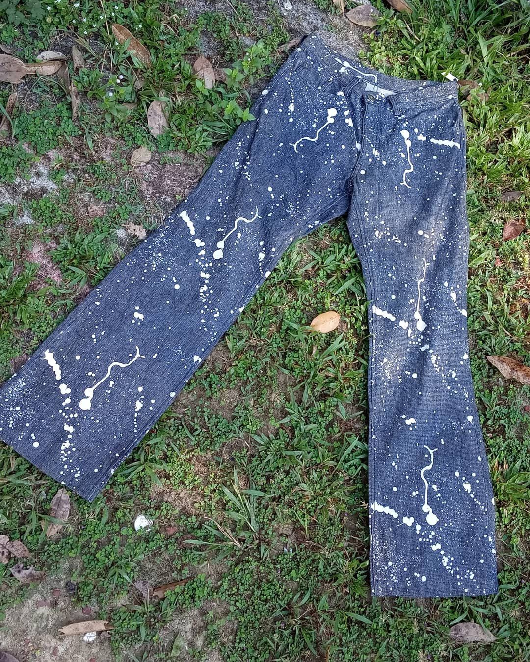 Designers Original Custom culture Denim paint | Grailed
