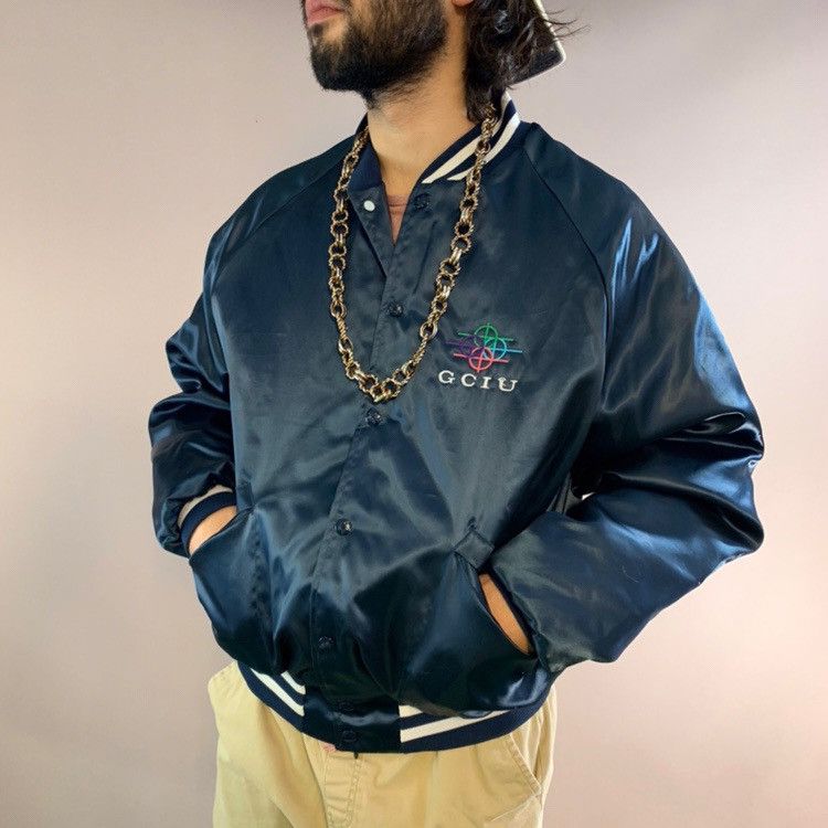 Hype × Vintage 70s 80s GCIU King Louie Pro Fit Satin Jacket | Grailed