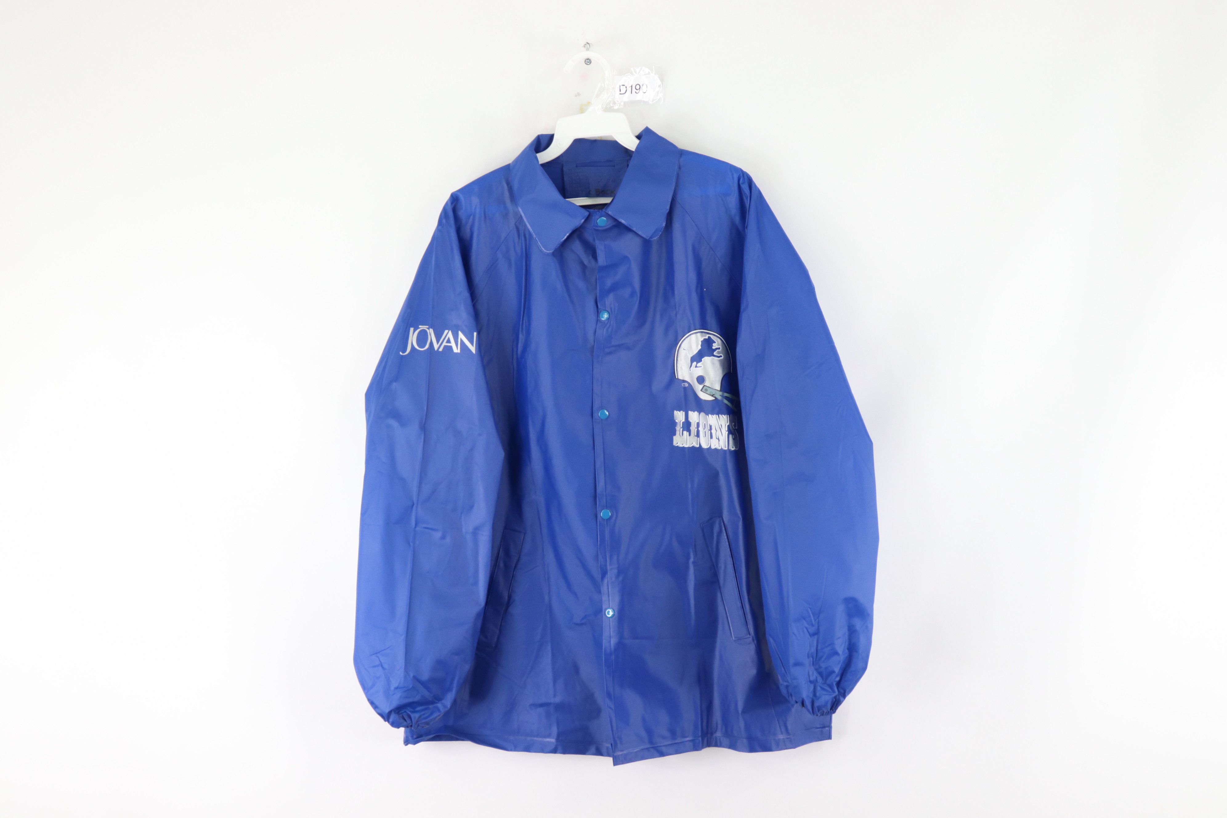 Vintage Vintage 90s Detroit Lions Polyvinyl Coaches Rain Jacket | Grailed