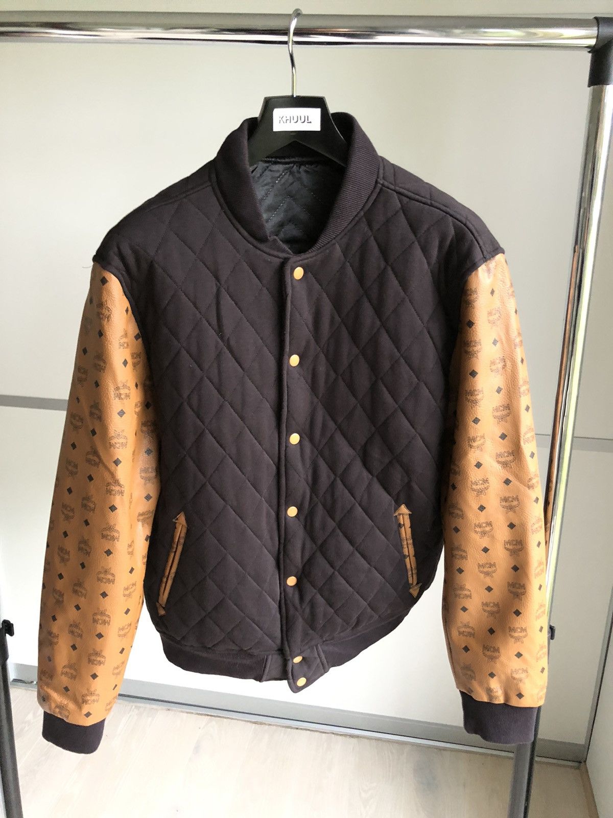 Vintage Vintage MCM Brown Varsity Jacket Leather Coat | Grailed