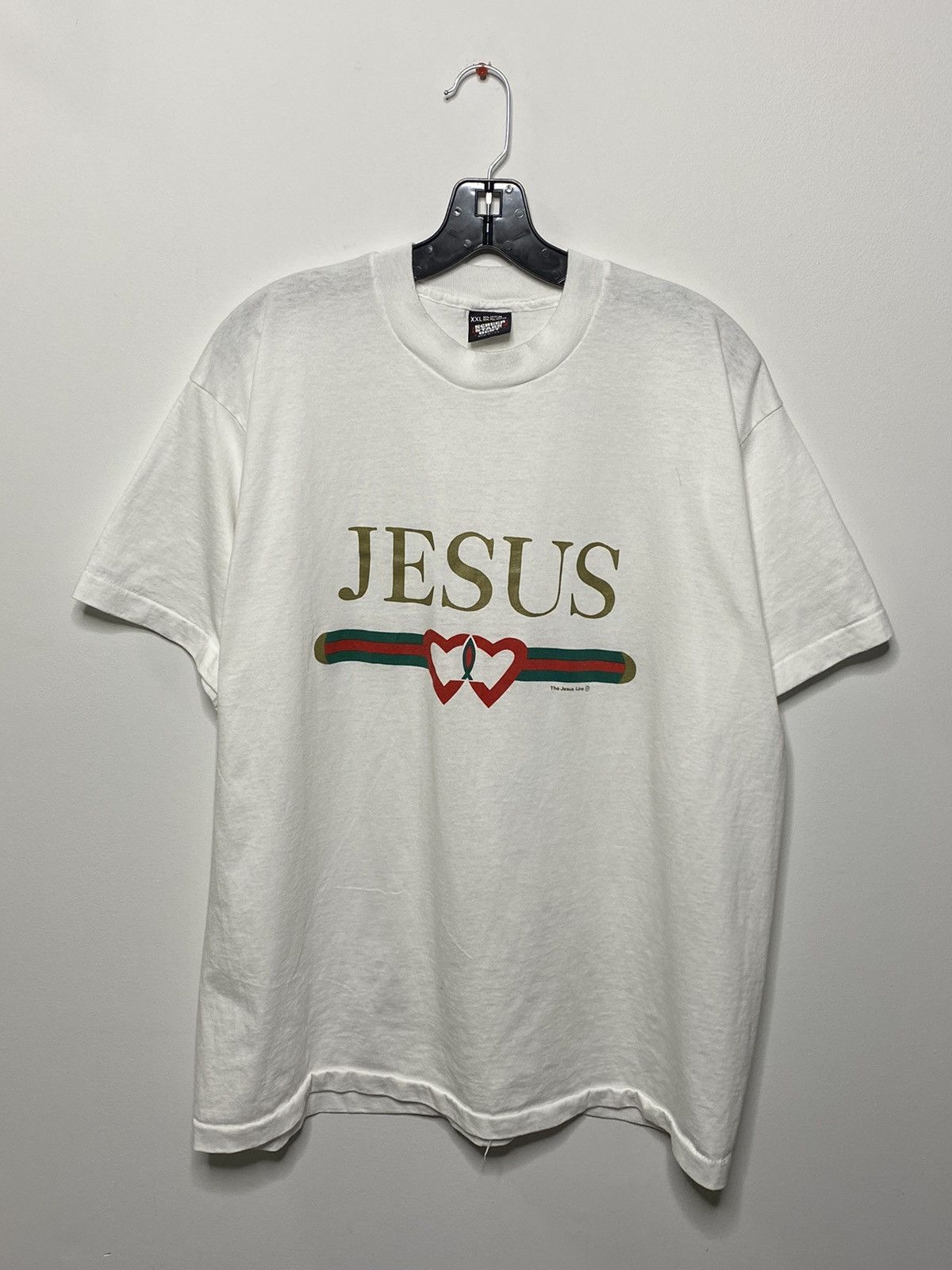 Made In Usa × Screen Stars × Vintage 90s Jesus Gucci T-shirt | Grailed
