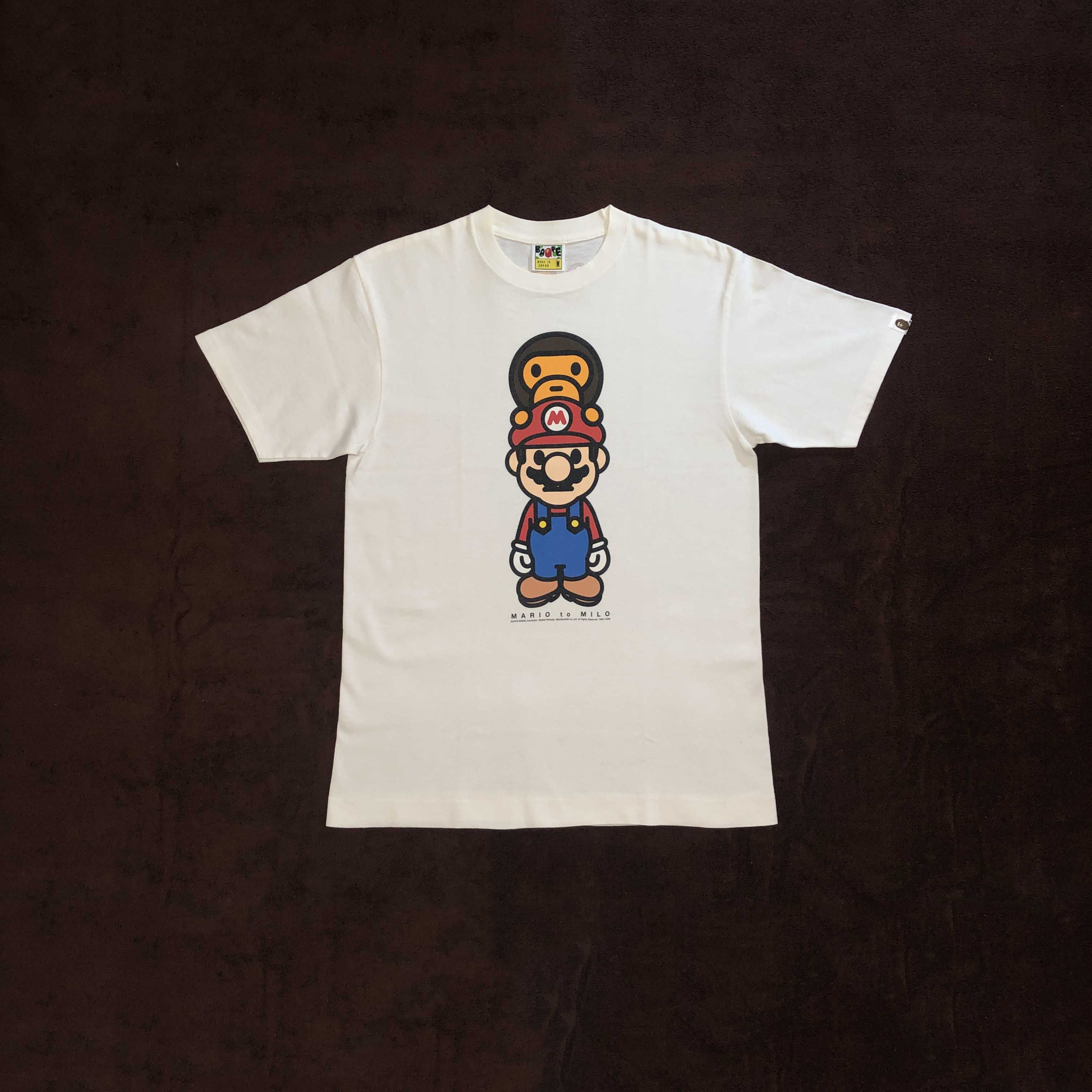 Bape Bape X Mario Baby Milo Logo Collaboration Tee | Grailed