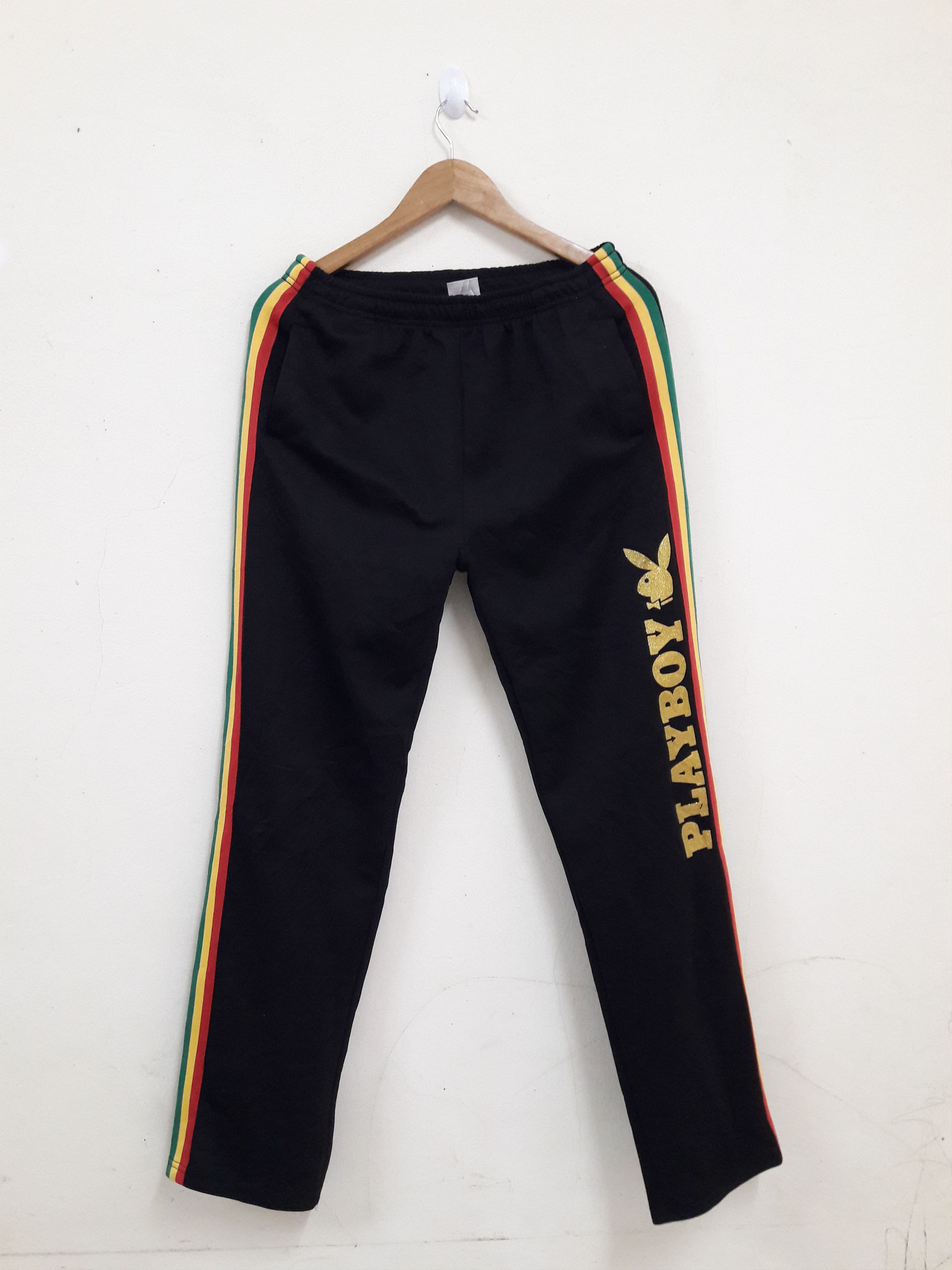 Bob Marley × Playboy Rasta Playboy Sweatpant Big Logo jogger track pant ...
