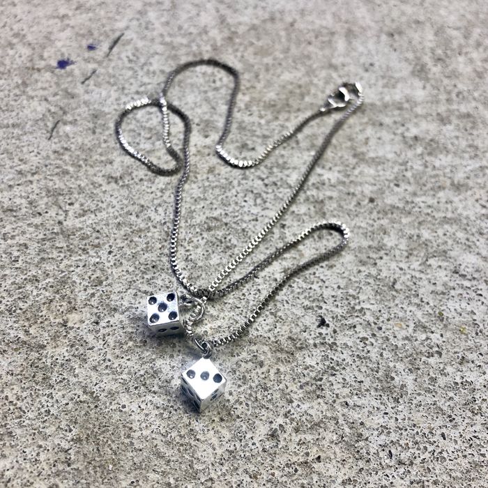 Handmade Snake Eyes Dice Silver Gamblers Necklace Box Chain | Grailed