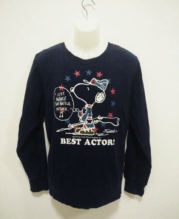 Disney × Peanuts × War Peanut Snoopy Sweatshirt Rare Peanut Soldier ...