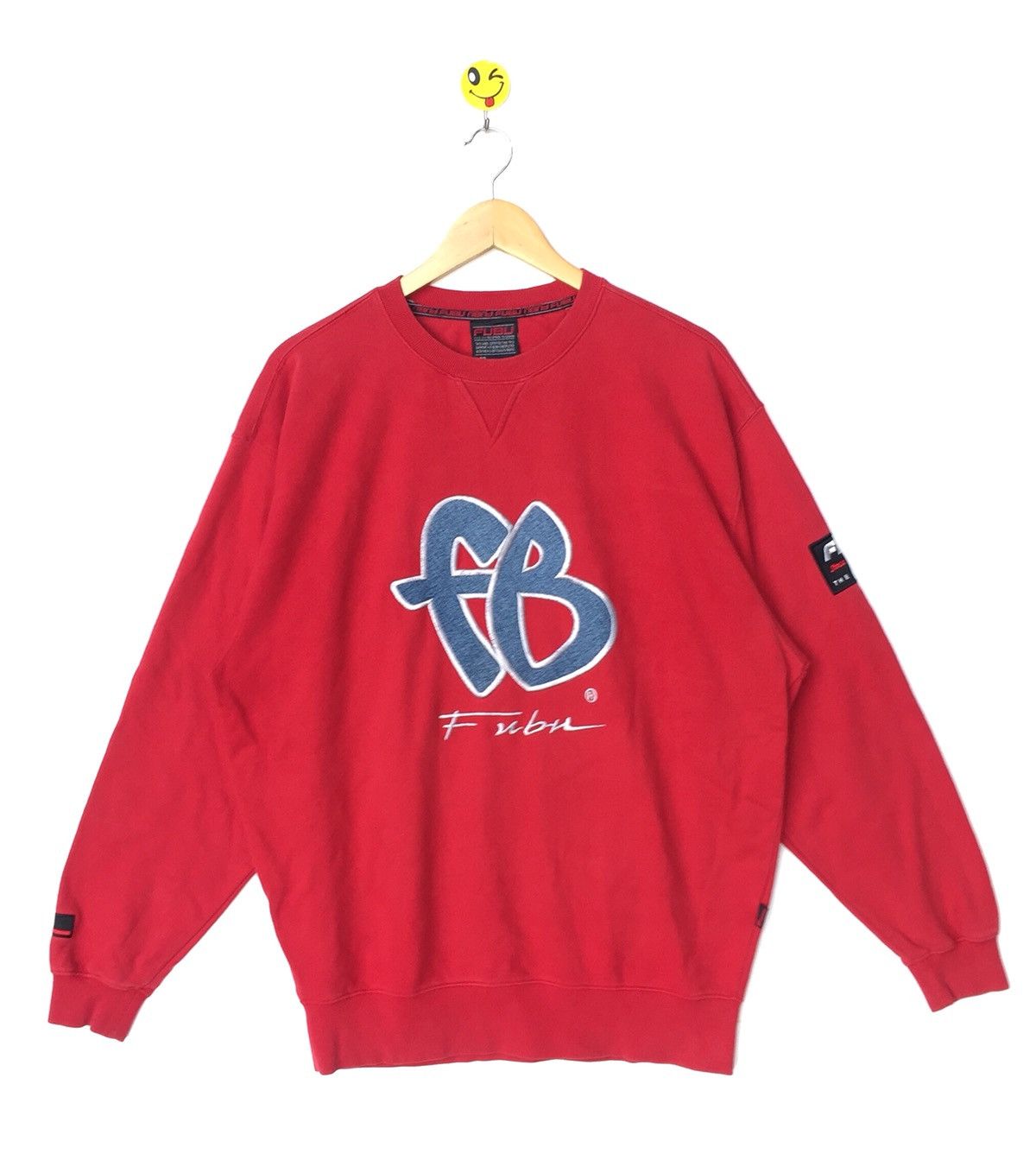 Fubu HIP-HOP ️ FUBU biglogo Sweatshirt Vintage RED colour | Grailed