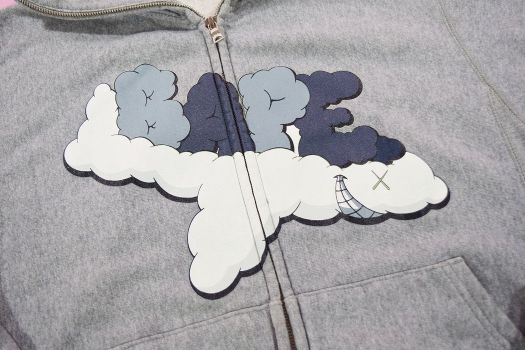 Bape BAPE KAWS SMOKE CLOUD PLANE HOODIE SIZE SMALL | Grailed