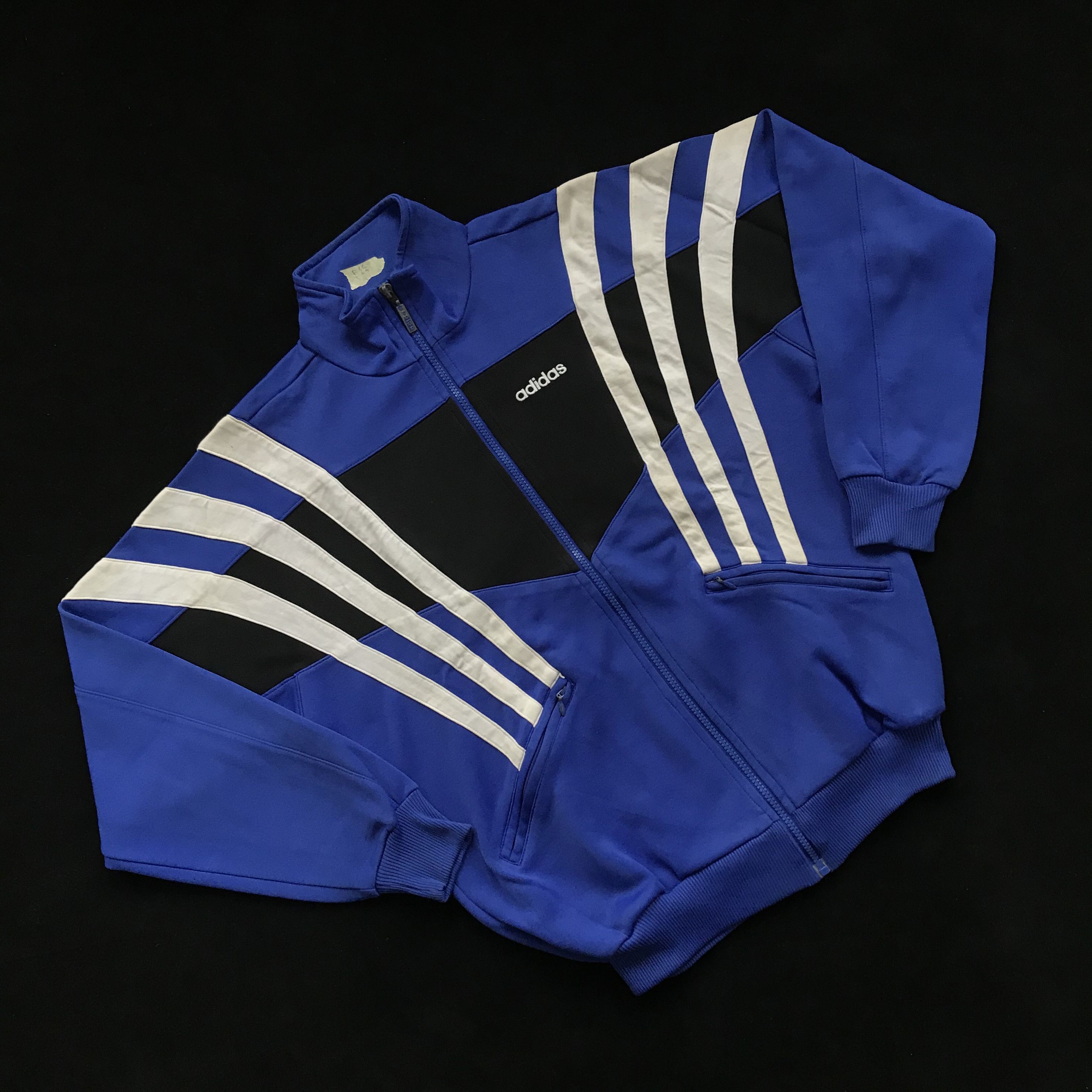 Adidas × Vintage Adidas vintage track top Blue/Black/White | Grailed