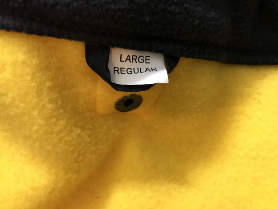 Streetwear DHL vintage yellow navy red work fleece sz L NEW | Grailed