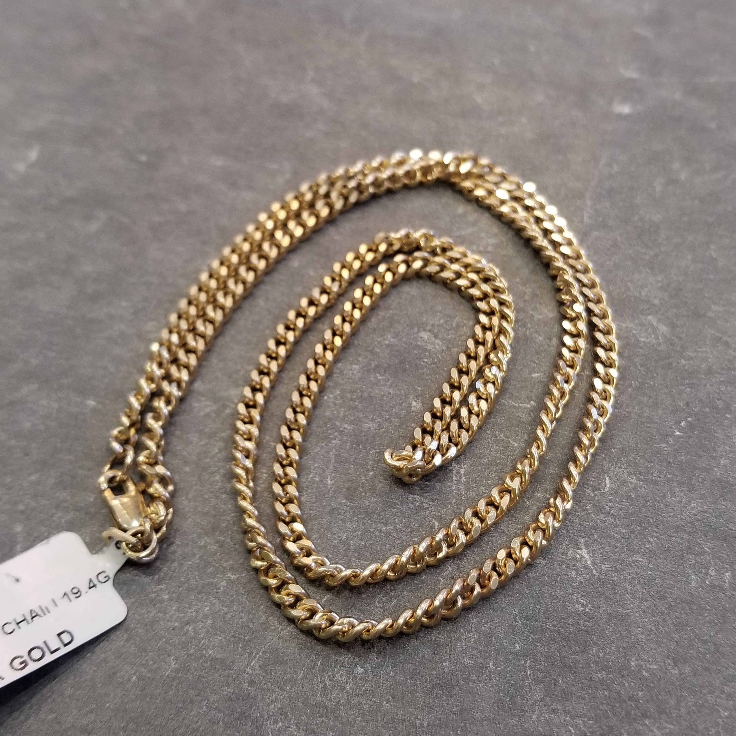 10k Solid Gold 10K Gold Thick Curb 22" Chain Solid Gold 3.5mm | Grailed