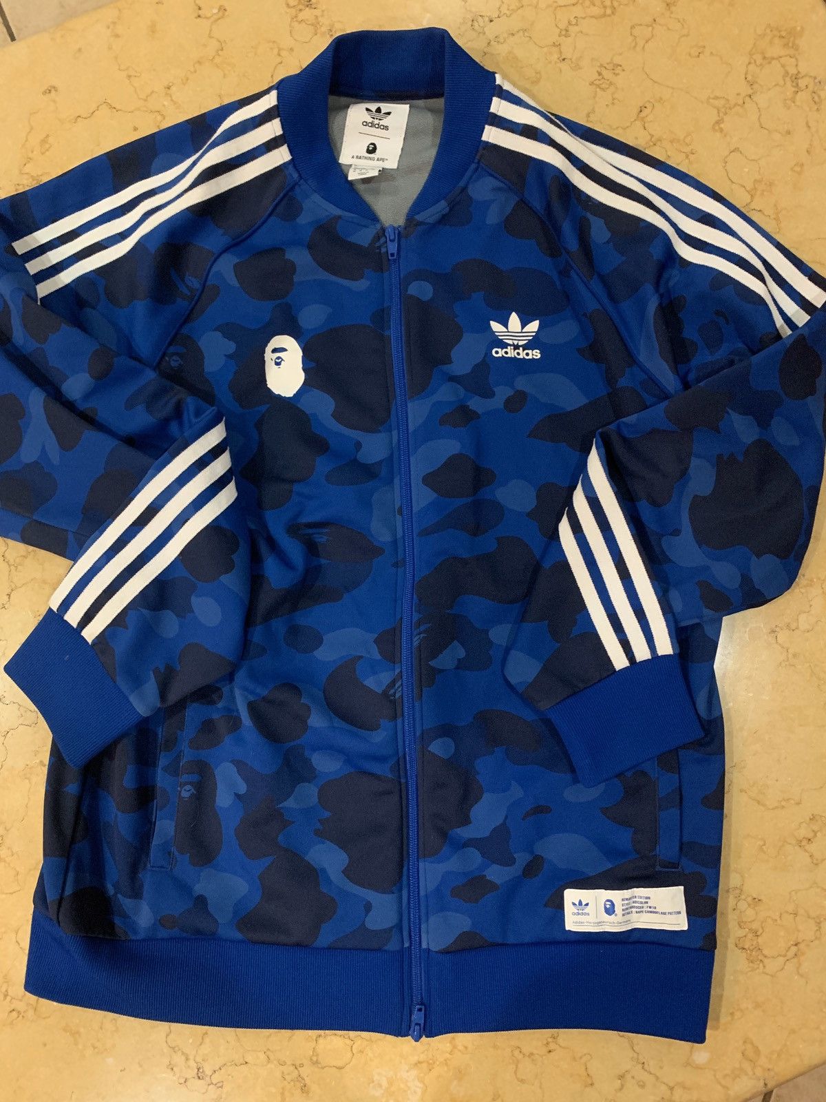 Adidas × Bape Bape x Adidas Originals Blue Tracksuit | Grailed