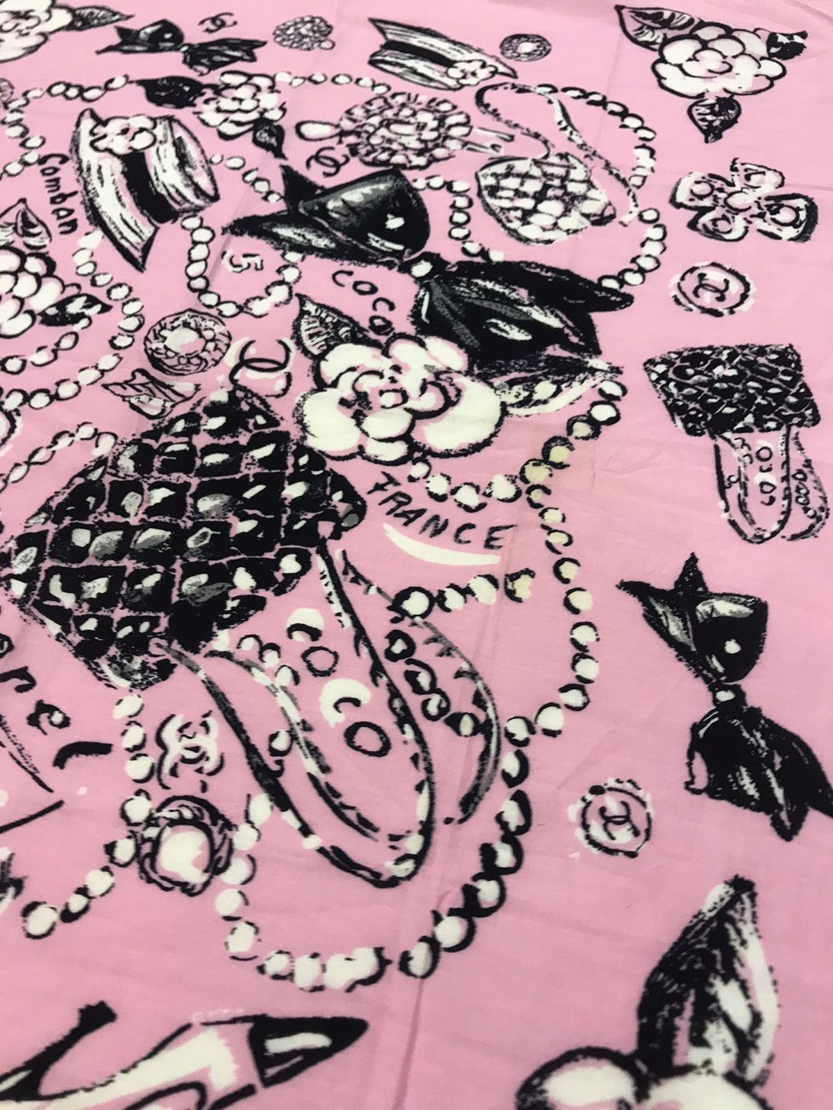 Chanel CHANEL FULL PRINT COTTON HANDKERCHIEF POCKETSQUARE ITALY | Grailed