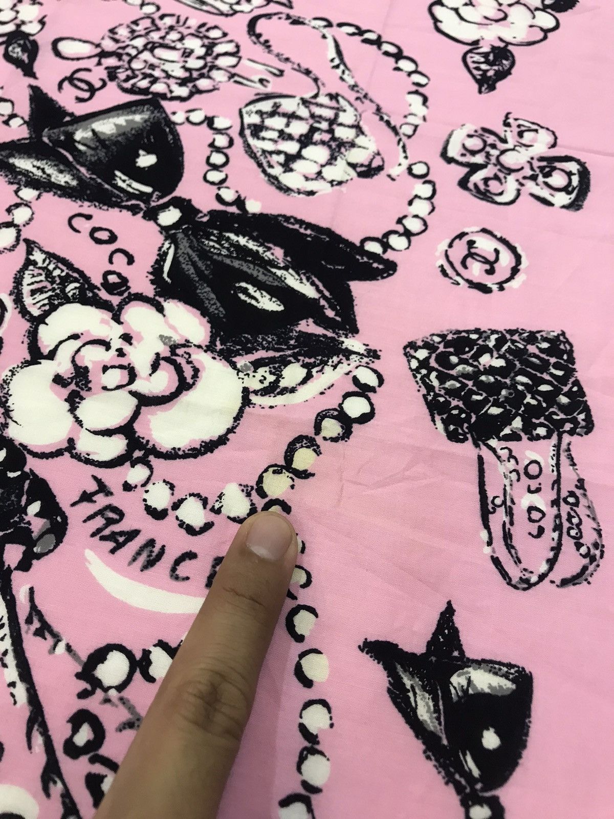 Chanel CHANEL FULL PRINT COTTON HANDKERCHIEF POCKETSQUARE ITALY | Grailed