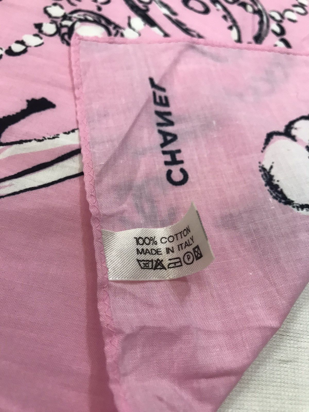 Chanel CHANEL FULL PRINT COTTON HANDKERCHIEF POCKETSQUARE ITALY | Grailed