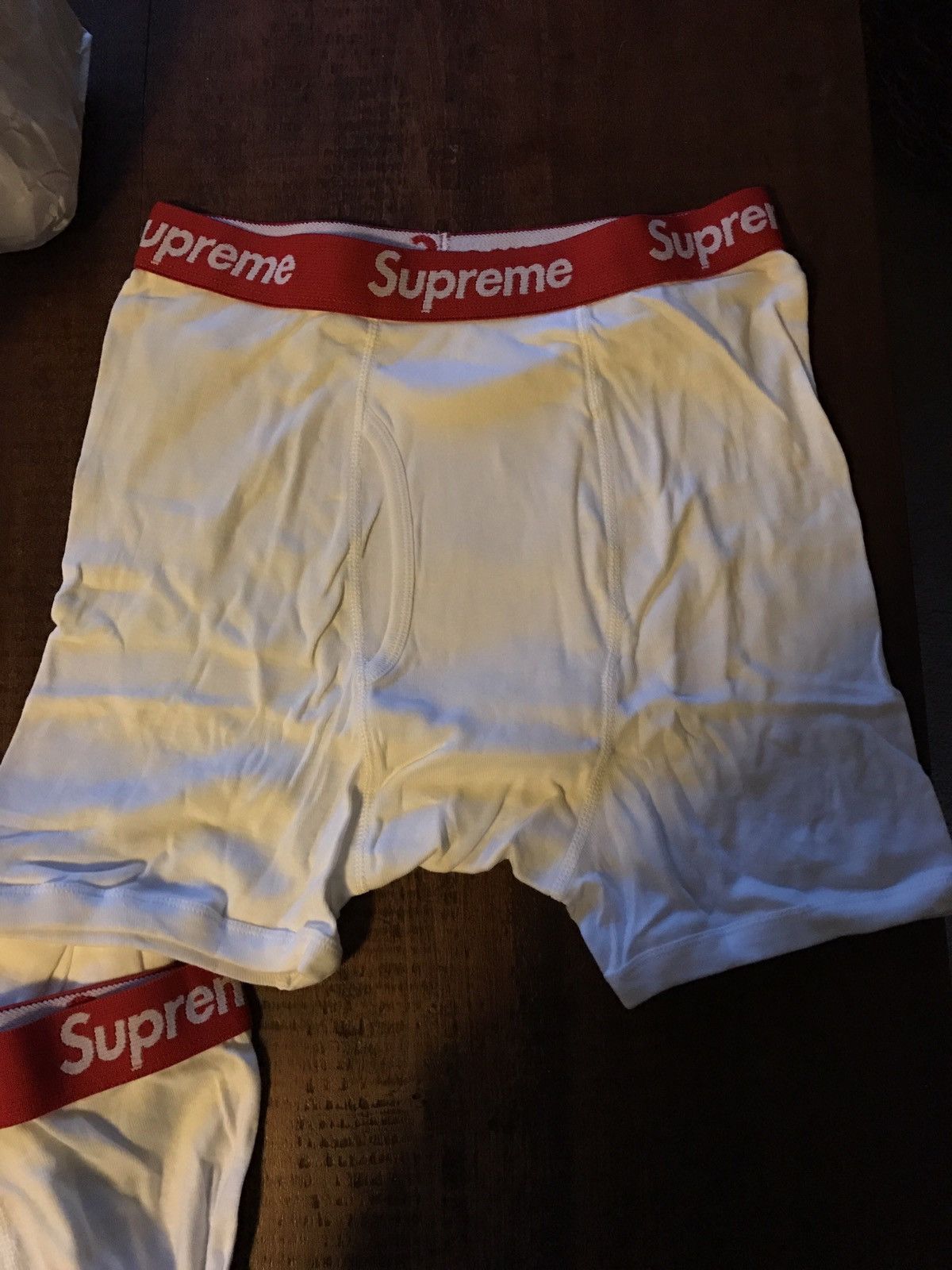Supreme Red And White Boxer Briefs 1 Pair | Grailed