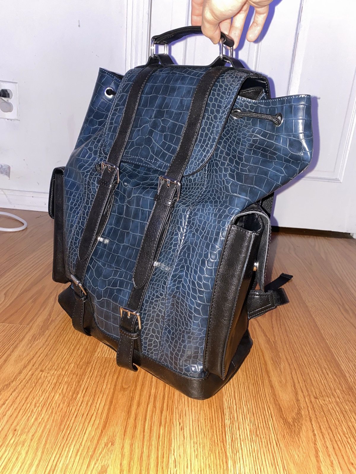 Zara Zara Crocodile Leather Backpack | Grailed