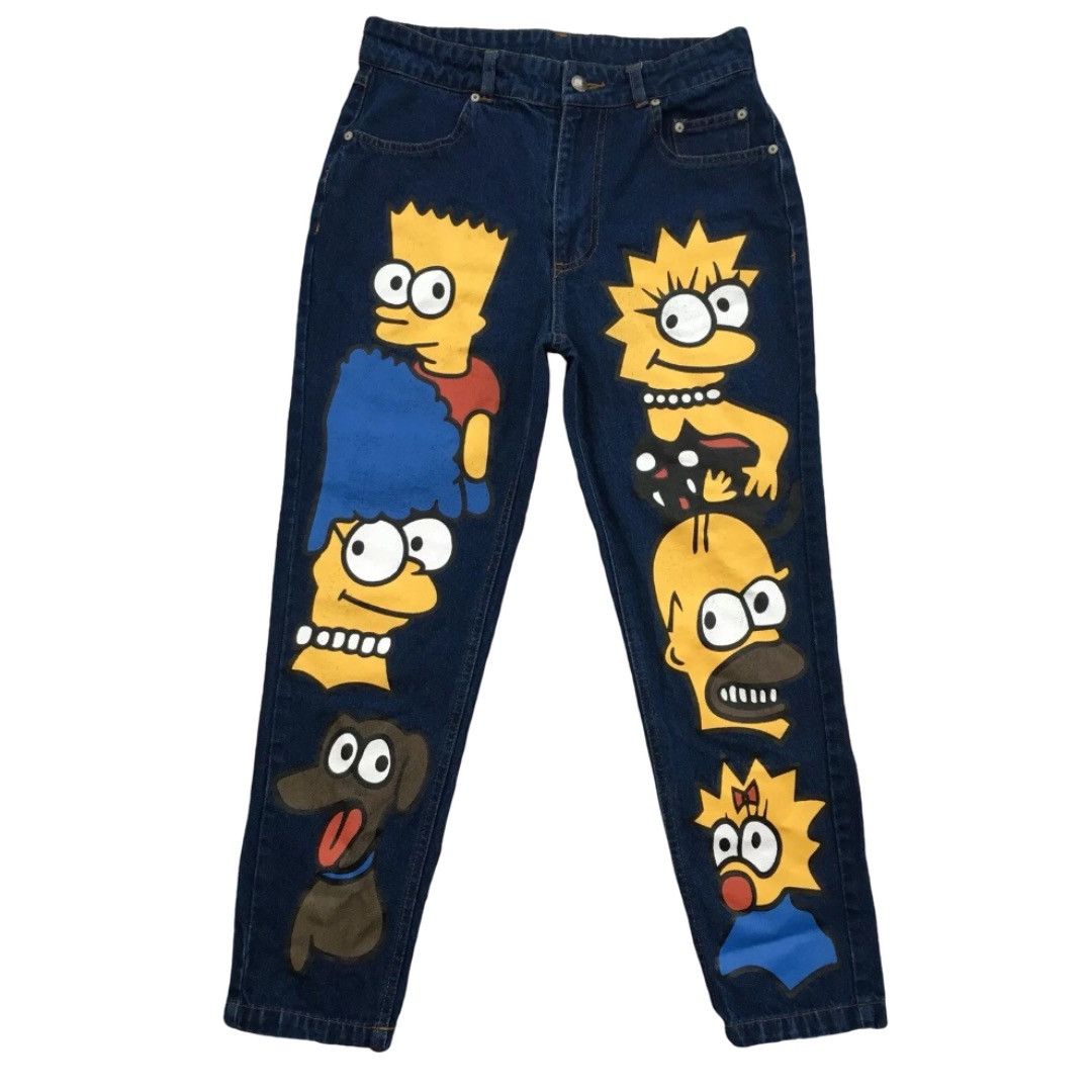Vintage Women’s Hand Painted The Simpsons Jeans 28 24.5 Air Brushed ...