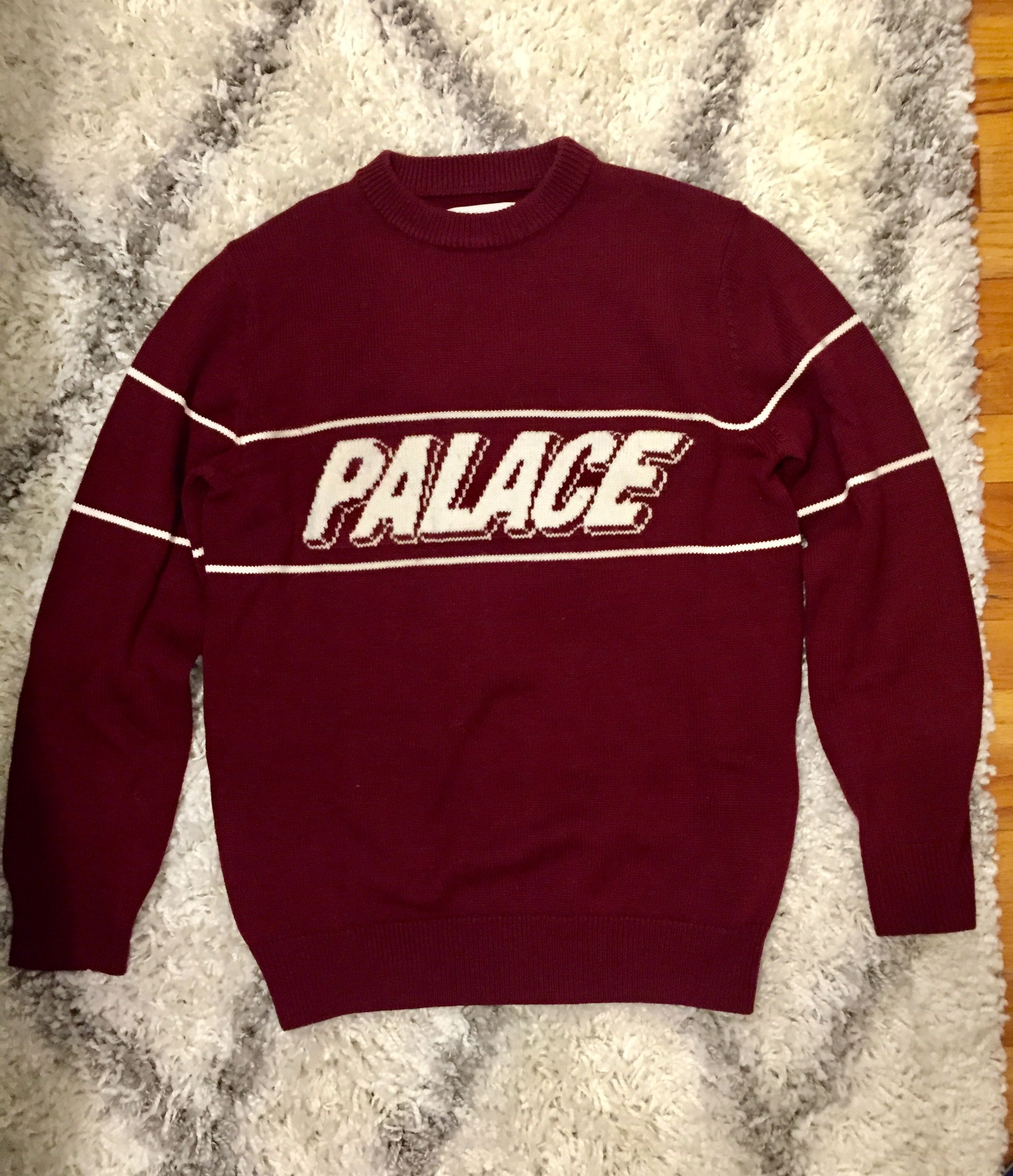 Palace Palace knit sweater - maroon | Grailed