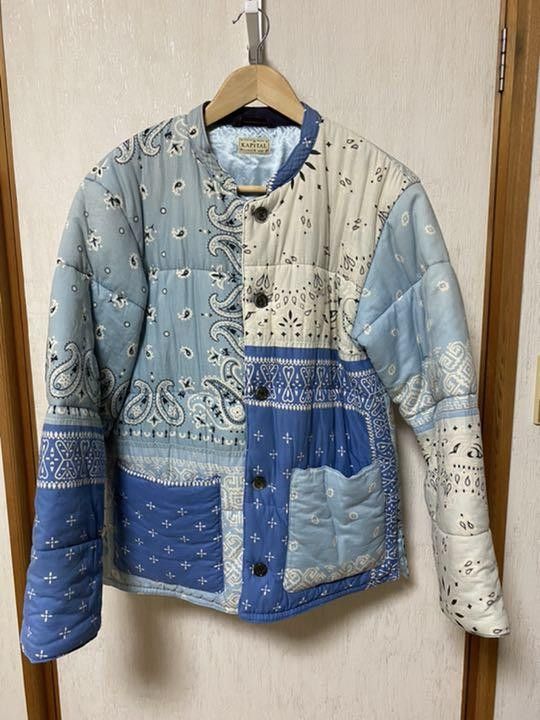Kapital KAPITAL bandana patchwork Quilting Blouson Jacket SaxBlue 2 ...