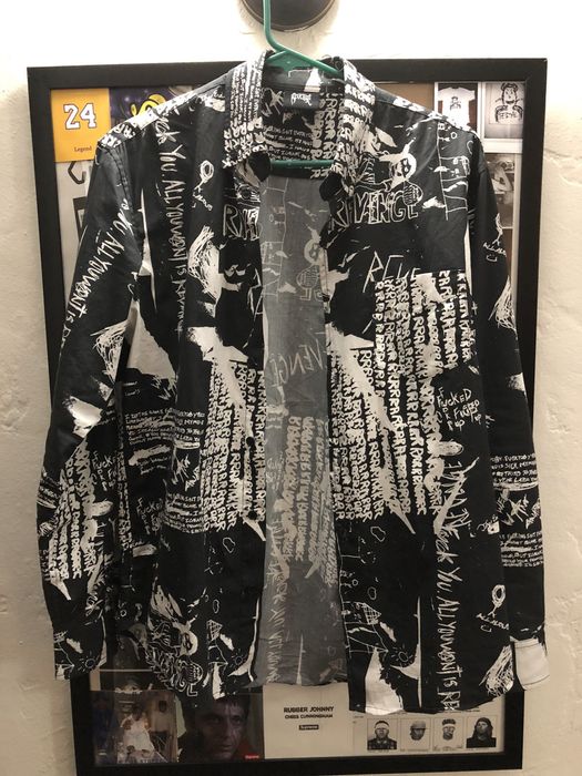 Revenge READ DESCRIPTION Revenge graffiti button up | Grailed